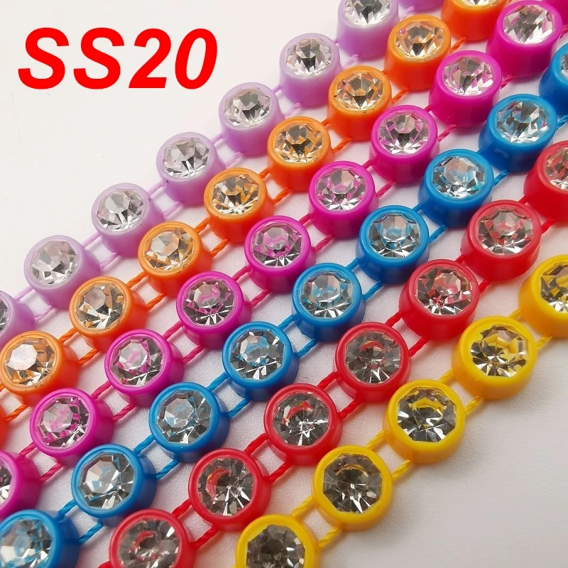 Ss20-Crystal-Strass-Banding-Trimmen-Plastic-Ketting-10Yards.jpg