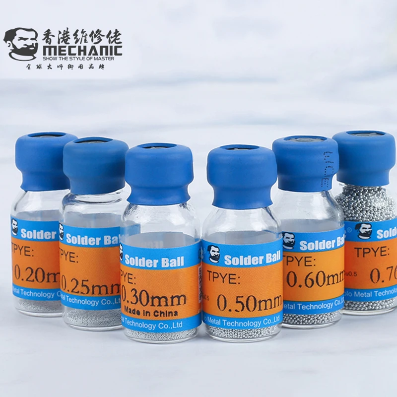 Mechanic BGA Reballing Balls 0.2/0.25/0.3/0.4/0.45/0.5/0.55/0.6/0.65/0 ...