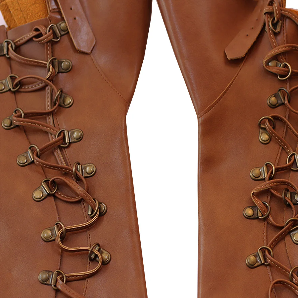 Medieval Viking Armor Half Chaps Leather Gaiter Adult Rider Leg Shin ...