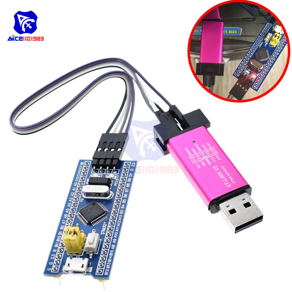 Stm32f103c8t6 Arm Stm32 최소 시스템 개발 보드 Arduino용 St Link V2 Stm8 Stm32