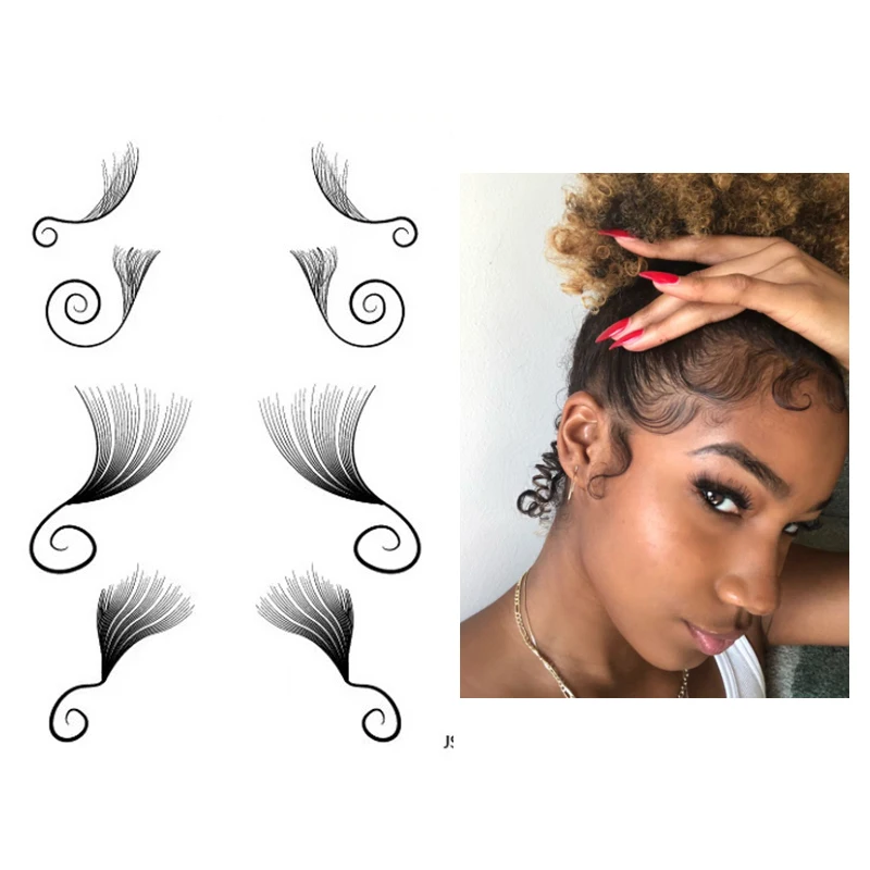 Temporary Tattoo Edges Hair ( 4PCS ) - Worth Buy Store