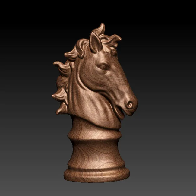 Modelo 3D de cabeza de caballo para impresoras cnc o 3D en formato de ...