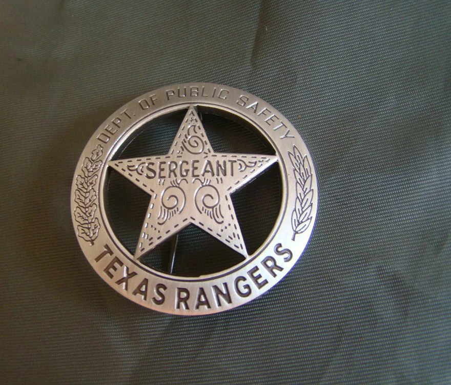 4-5-cm-TEXAS-Rangers-Unternehmen-EIN-Abzeichen-Runde-Mit-Stern ...