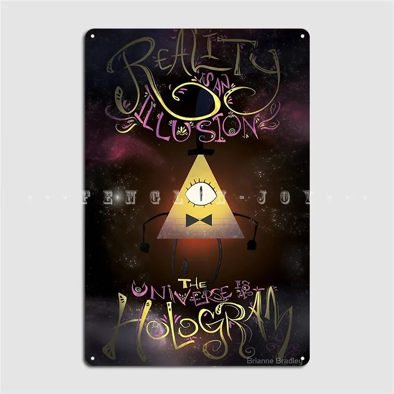 Reality Is An Illusion Bill Cipher Metal Sign Wall Mural Kitchen ...