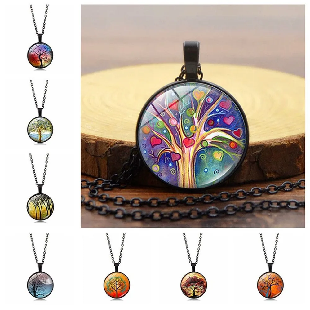 2020 Women Gift Tree Of Life Time Jewelry Necklace And Vintage Chain ...