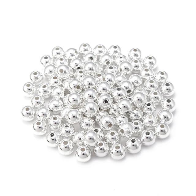 3 4 6 7 8 10 12mm 50-500pcs Gold color CCB Ball Beads Round Loose Bead ...