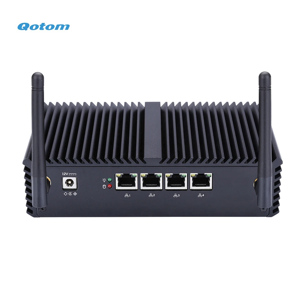 Qotom Mini PC Core i3 i5 Processor Onboard 4x I225V 2.5G LAN Ports RS ...