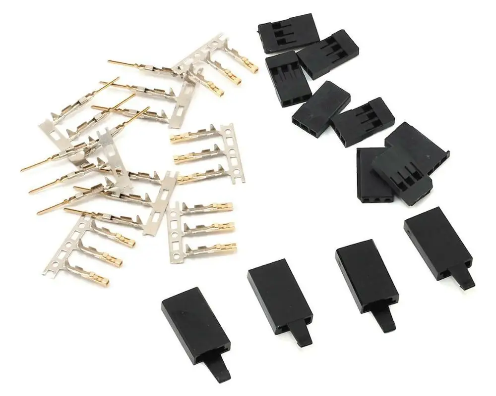 5/10 pairs Jr Futaba Servo Receiver Connector Plug with Lock and Male ...