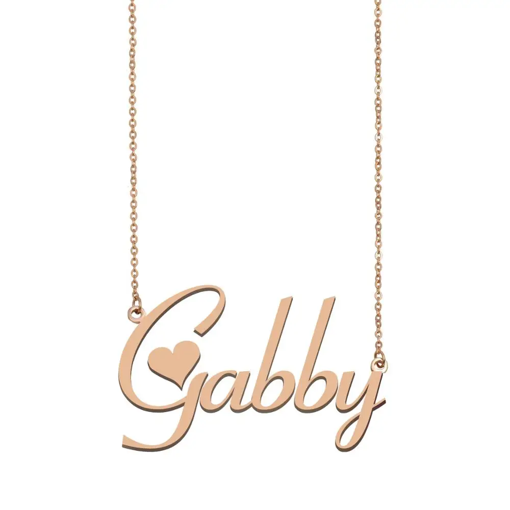 Gabby Name Necklace , Custom Name Necklace For Women Girls Best Friends ...