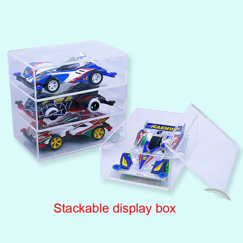 1pc 1/32 Tamiya Mini 4wd Car Display Box Transparent Stackable Storage ...