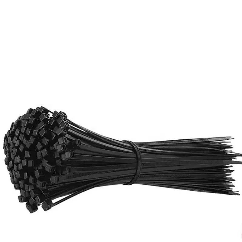 Collier de serrage,Attache de câble en Nylon noir, 100 pièces-lot, autobloquant, fermeture ...