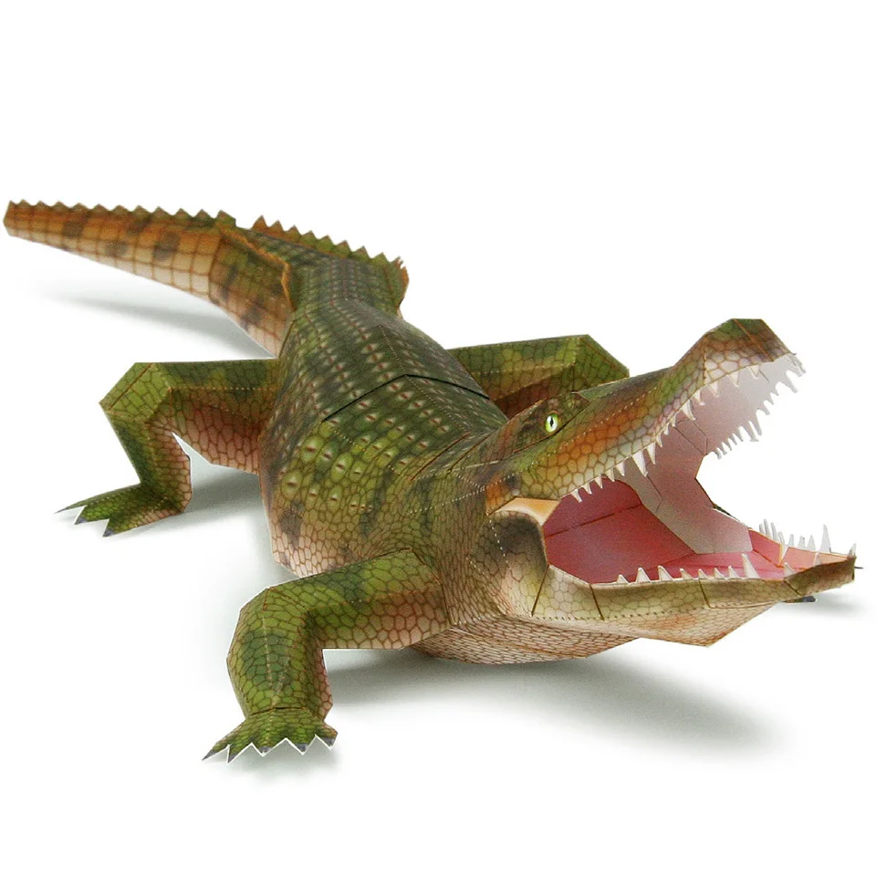 Crocodile Folding Origami Art Mini Cute 3D Paper Model Papercraft ...