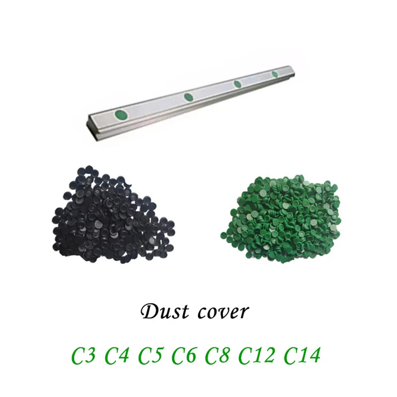 100pcs-Nylon-Plastic-Dust-Cover-Green-Caps-Protecto-For-HGR15-HGR20-25 ...