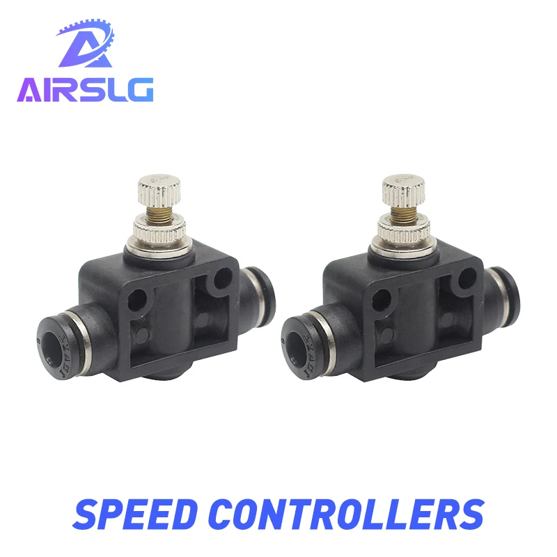 Pneumatic Airflow Regulator Psa4 Sa6 8 10 12mm Od Hose Tube Gas Flow Adjust Valve Connector ...