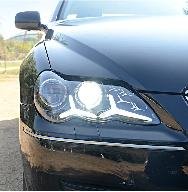 Toyota Mark X Headlights 2004-2009 Reiz LED Headlight DRL Hid Head lamp ...