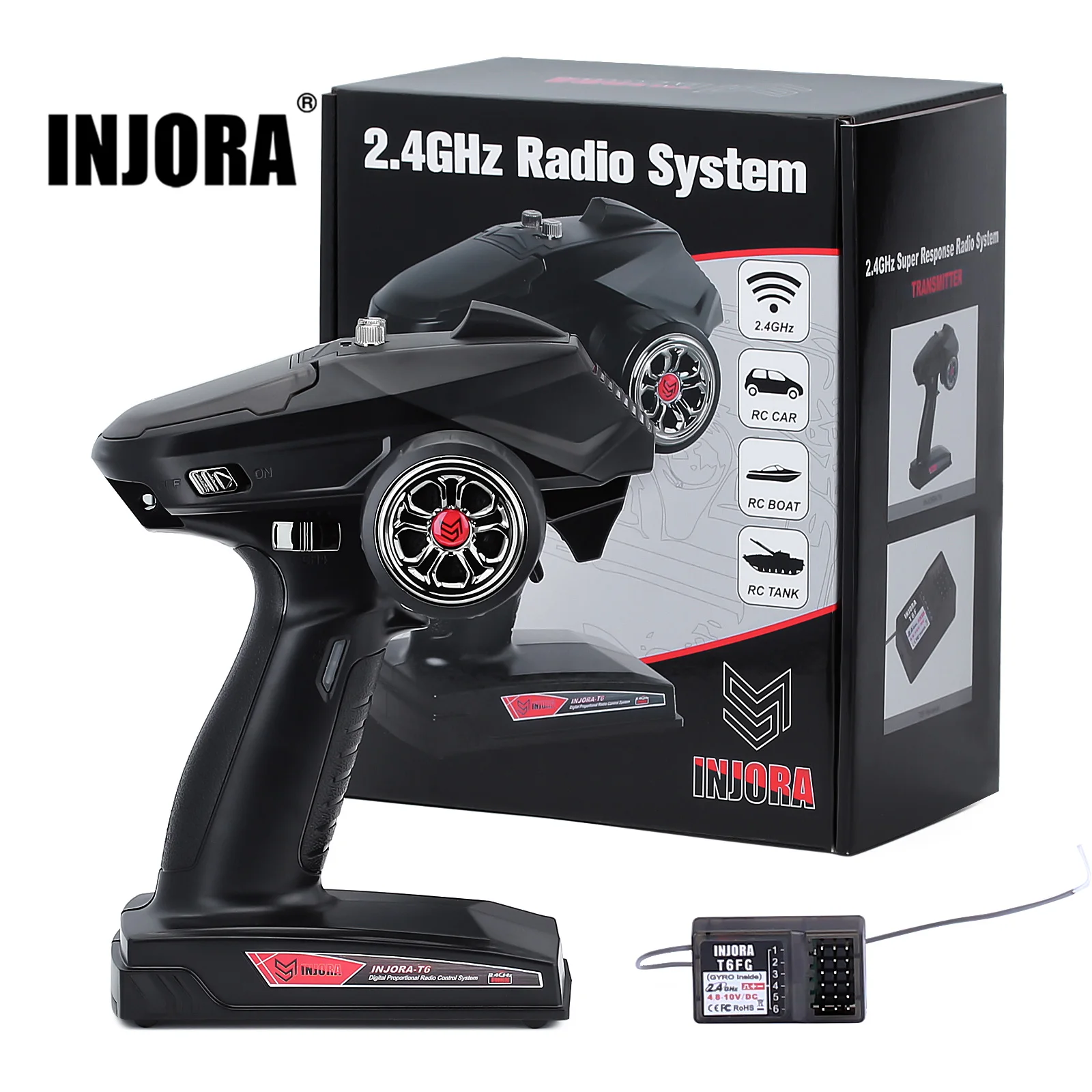 INJORA-2-4GHz-Remote-Control-6CH-Digital-Radio-Transmitter-with-Gyro ...