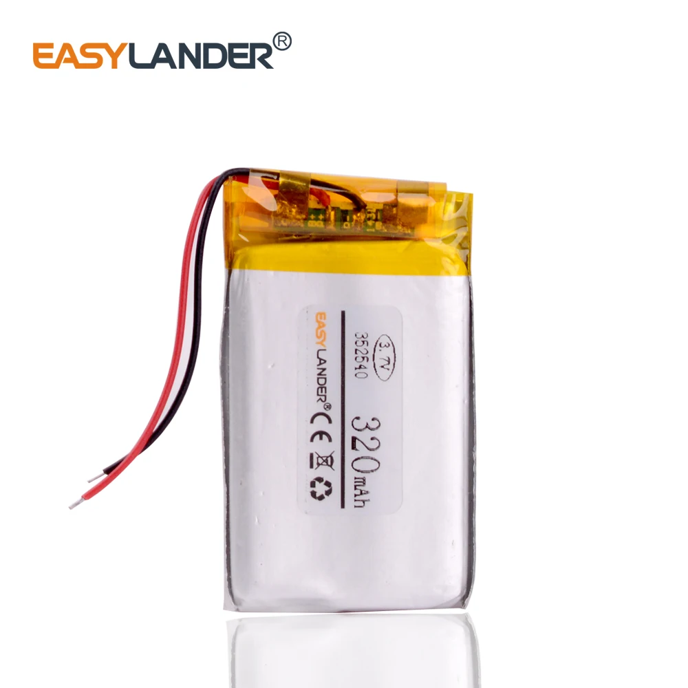 10pcs lot 352540 3 7v 320mah Lithium Polymer Battery Rechargeable 10pcs-lot-352540-3-7v-320mah-lithium-polymer-battery-rechargeable