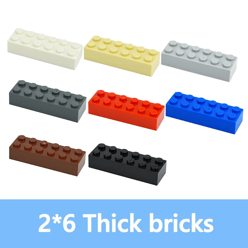 DIY-Building-Blocks-2456-Thick-Figures-Bricks-2x6-Dots-Educational ...