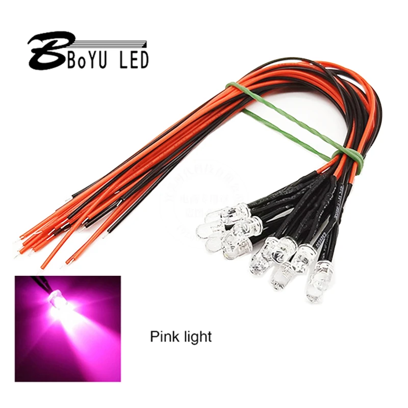 DIY Electronic Components 50pcs 3mm Red Diffused Round Flashing LEDs ...