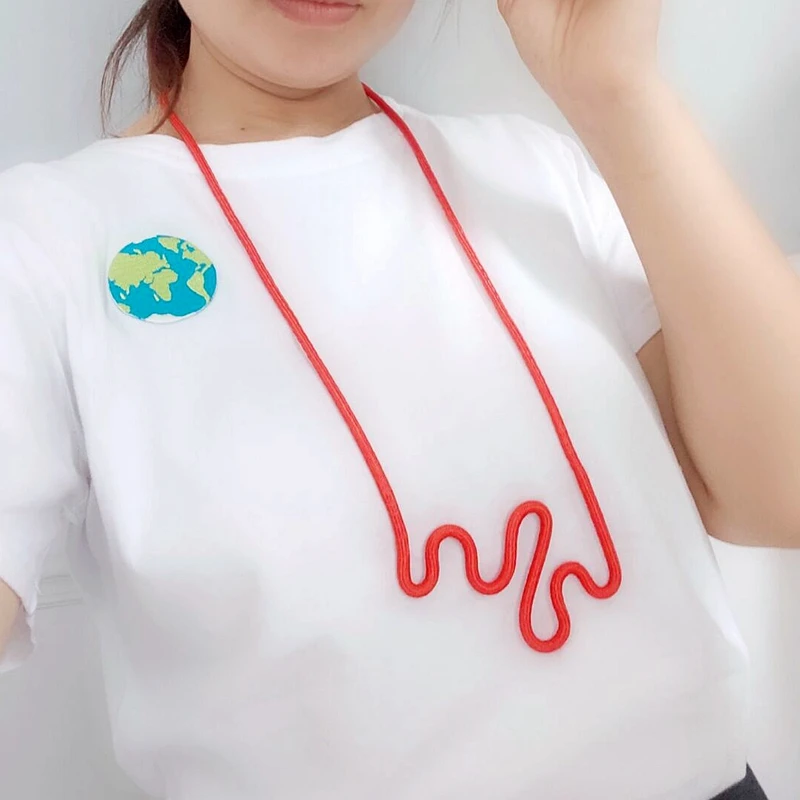 2022-Popular-Fashion-Designer-Red-Rope-Necklace-Pendant-Irregular-Women ...