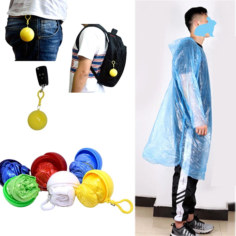 Waterproof-Portable-Raincoat-ball-for-Women-Men-Disposable-Waterproof ...
