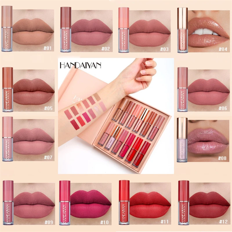 HANDAIYAN-Lipgloss-Liquid-Lipstick-Makeup-Matte-Lip-Gloss-Waterproof ...