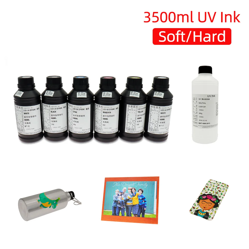 3500ML-7Bottles-LED-UV-Ink-For-1390-R1800-R1900-4800-4880-7880-9880 ...