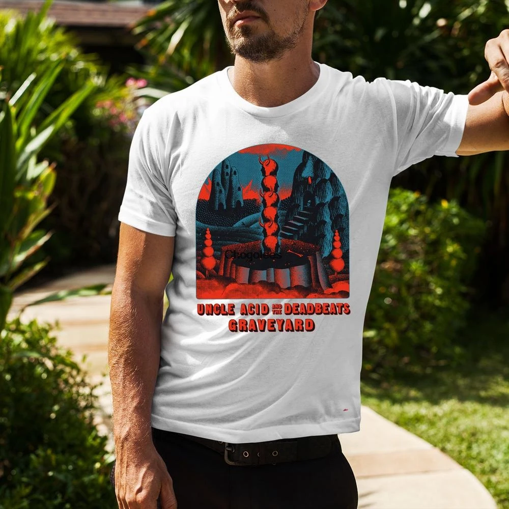 Uncle Acid And The Deadbeats Graveryard White Gift Birthday T Shirt - Tailor-made T-shirts ...