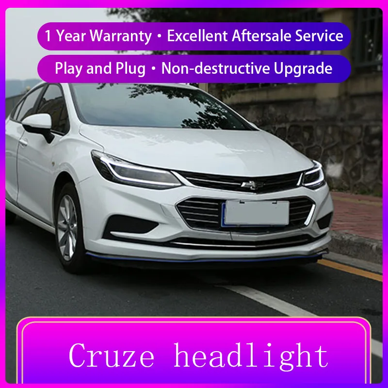 2017-2019 Head Lamp for Chevrolet Cruze Headlights New Cruze LED ...
