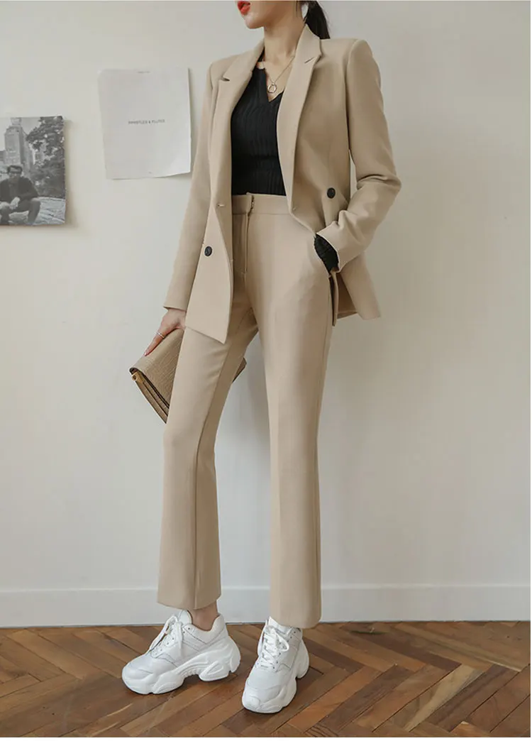 Primavera e outono grosso coreano moda profissional terno high end ...