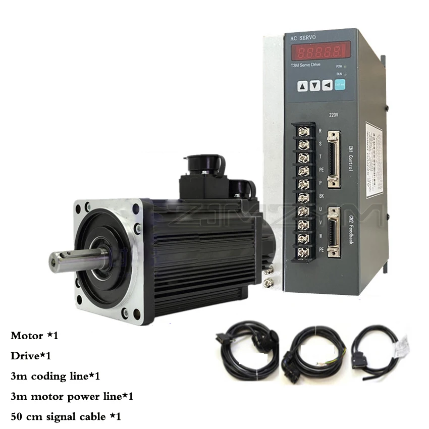 750w Absolute Value Servo Motor Set Ac 220v 3000rpm 2.39nm 80st-m02430 ...