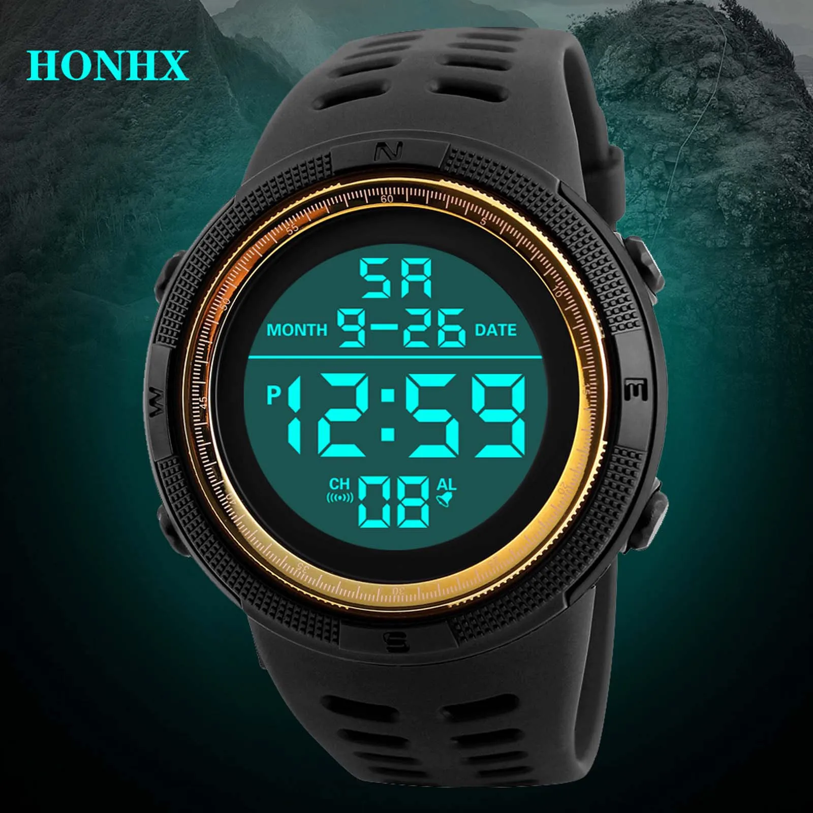 HONHX Luxury Mens Digital LED Watch Date Sport Men Outdoor Electronic ...