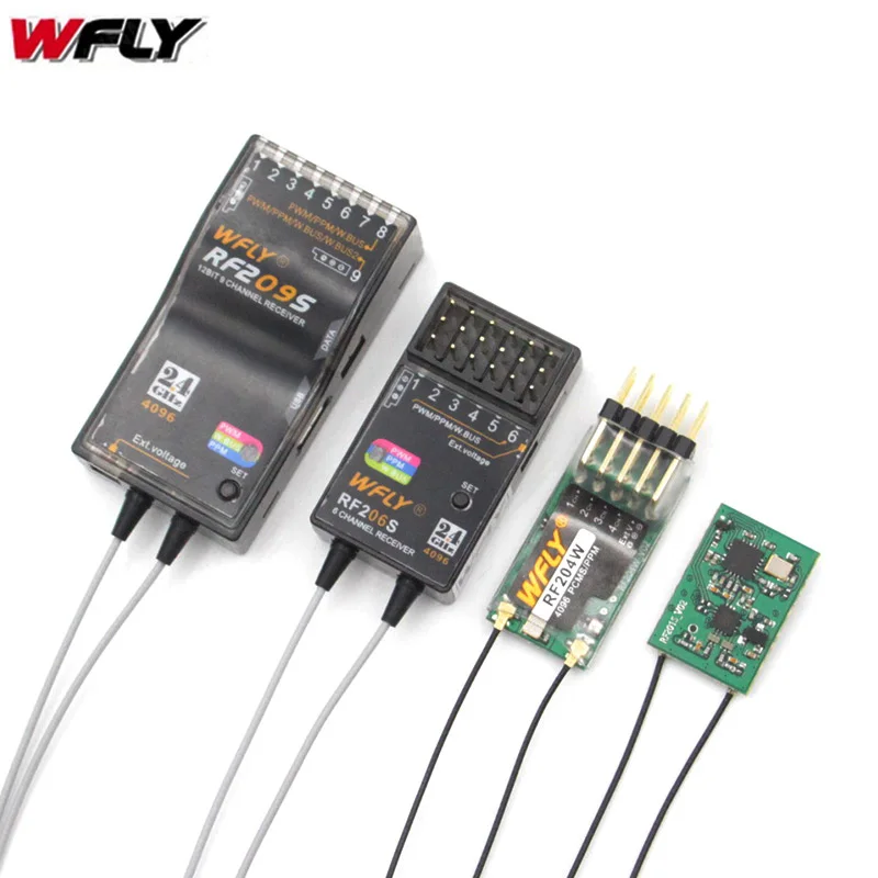 WFLY Series RF201S RF204W RF206S RF209S 2.4GHz Dual Antenna Receiver ...