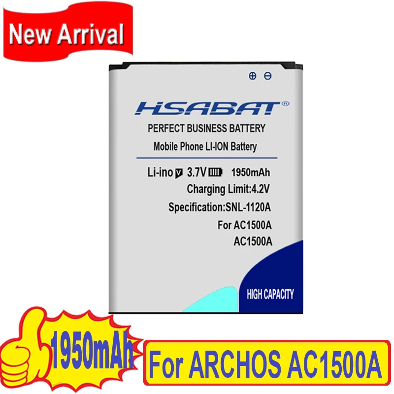HSABAT Battery 1950mAh For ARCHOS AC1500A battery|battery for archos ...