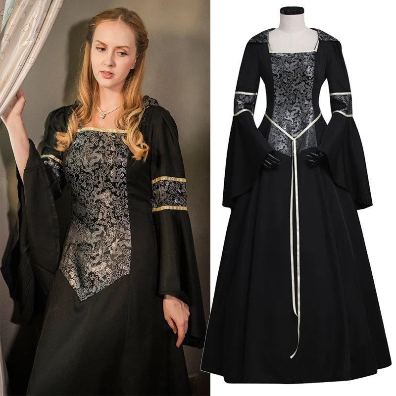 Costumebuy Women Renaissance Medieval Gothic Palace Noble Witch Robes ...