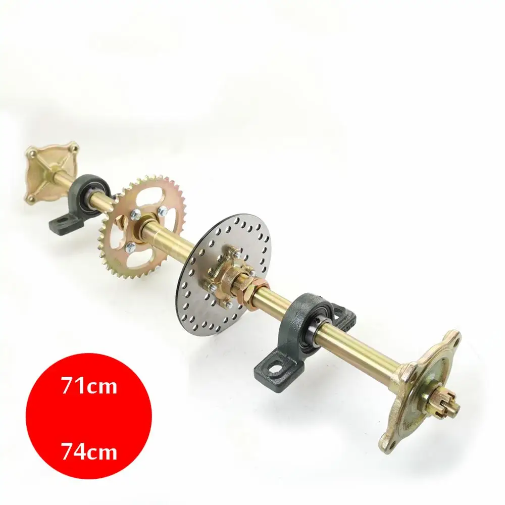 4 Hole Rear Axle Assembly With Carrier & Hubs 110cc 125cc 150cc Quad ...