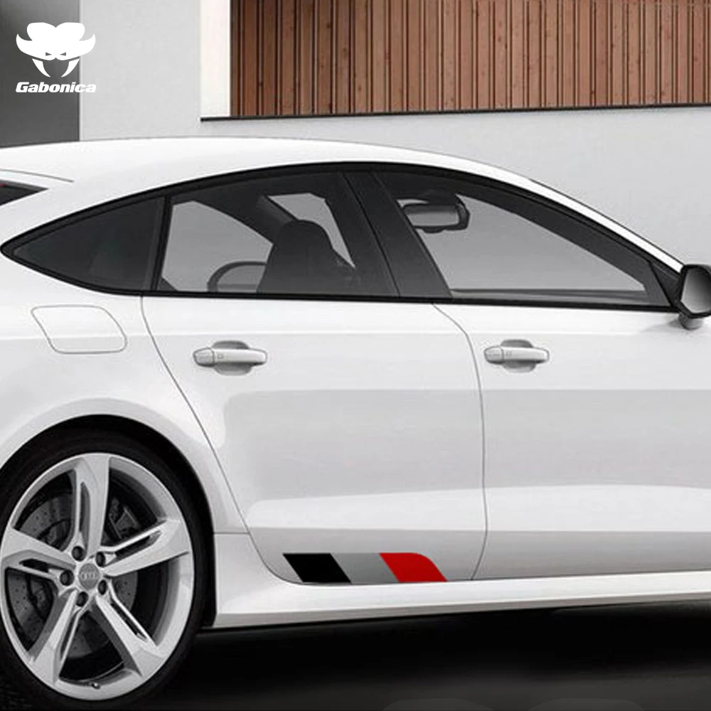 2-Pcs-Tricolor-Stripe-Car-Decal-Door-Side-Stickers-For-Audi-TT-A3-A4-A5 ...
