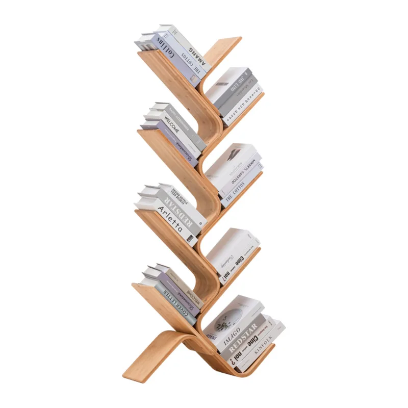 Bookcases Bamboo bookcase Tree-shape bookcase book rack bookshelf floor ...