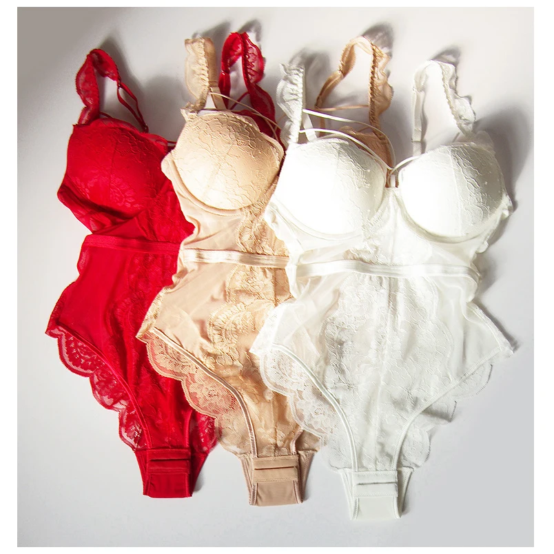 Ropa interior de encaje francés para mujer, ropa interior Sexy de ...