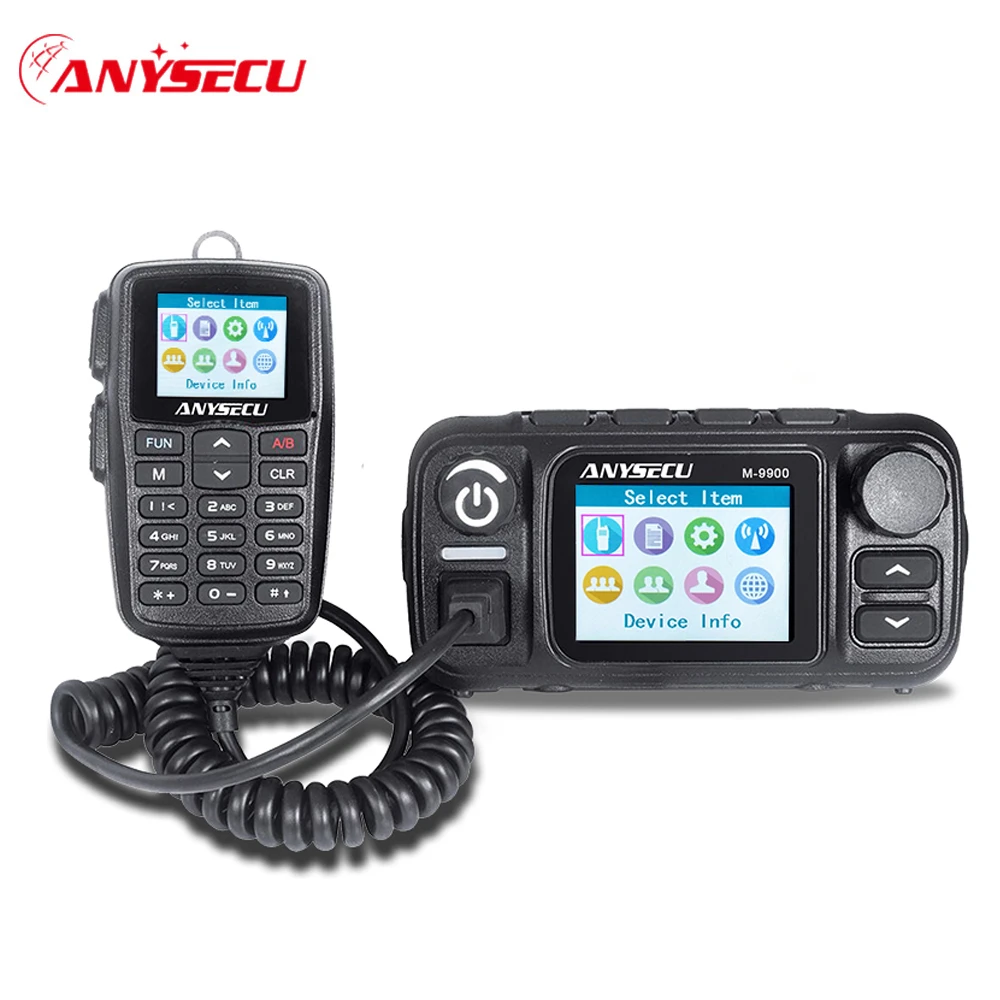 Anysecu M-9900 4g Lte Poc Vhf Uhf Dual Mode Mobile Radio 25w Ham Radio Station Walkie Talkie ...