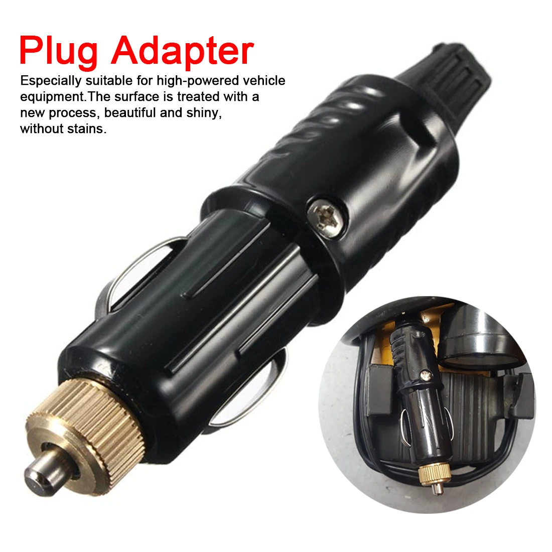 Adaptador de enchufe de encendedor de coche, cargador de 12/24V, convertidor de enchufe de ...