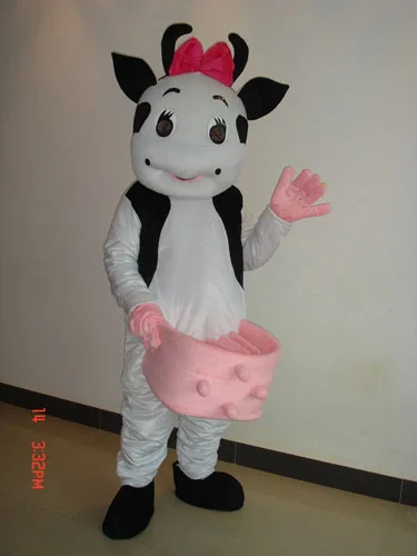 Factory direct sale young cow girl Mascot Costume Adult Halloween ...