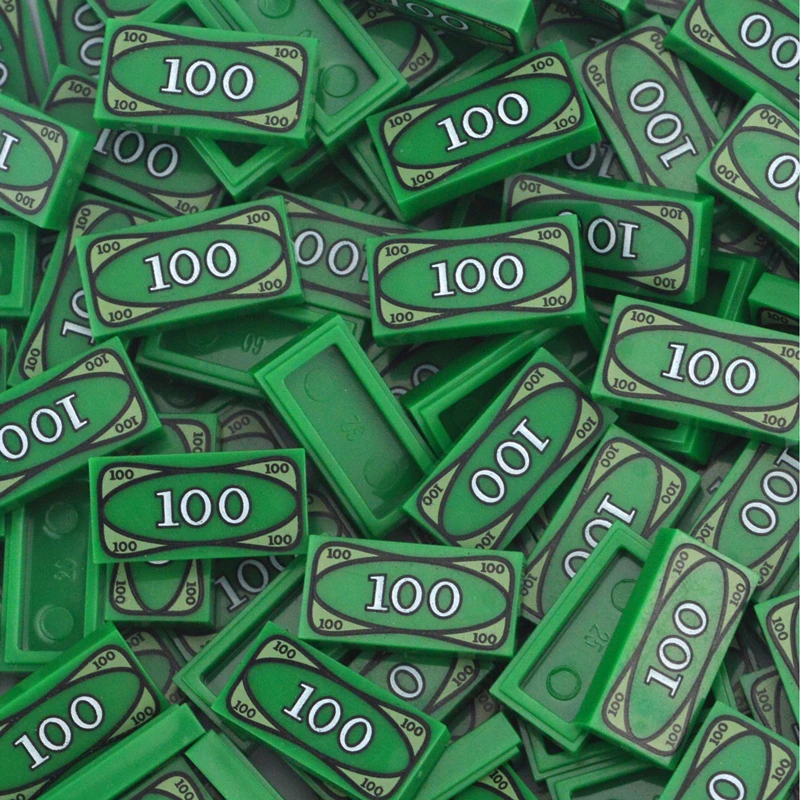 Creative Building Blocks Dollar Cents Money Coins Cash Bill City Gold ...