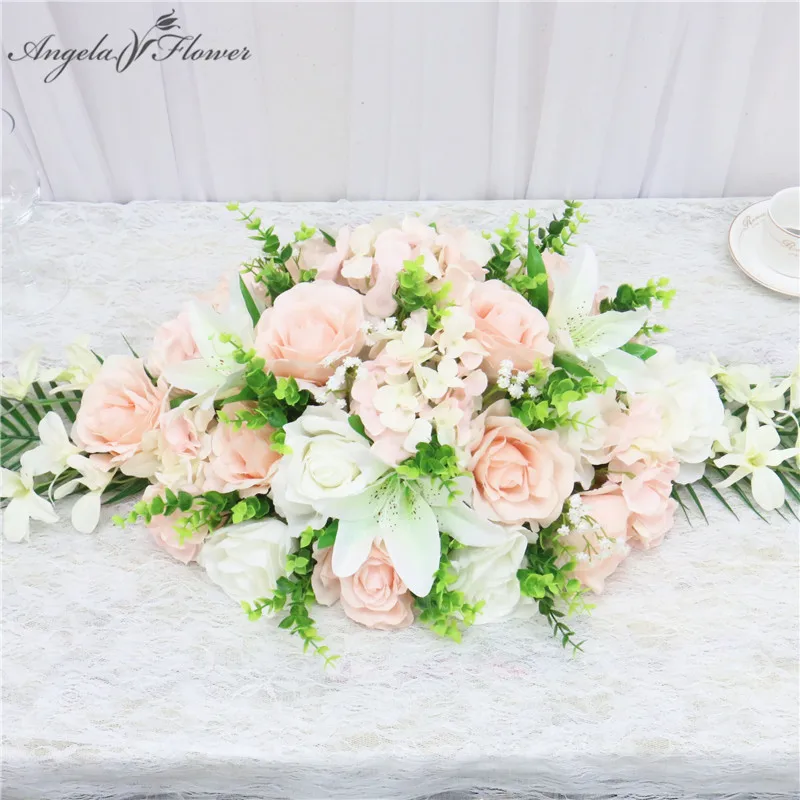 90CM-Artificial-Flower-Row-Conference-Wedding-Table-Centerpieces-Floral ...