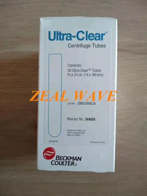 Beckman Coulter 344059 Ultracentrifuge 튜브 UC 소재 50 개/상자 344059