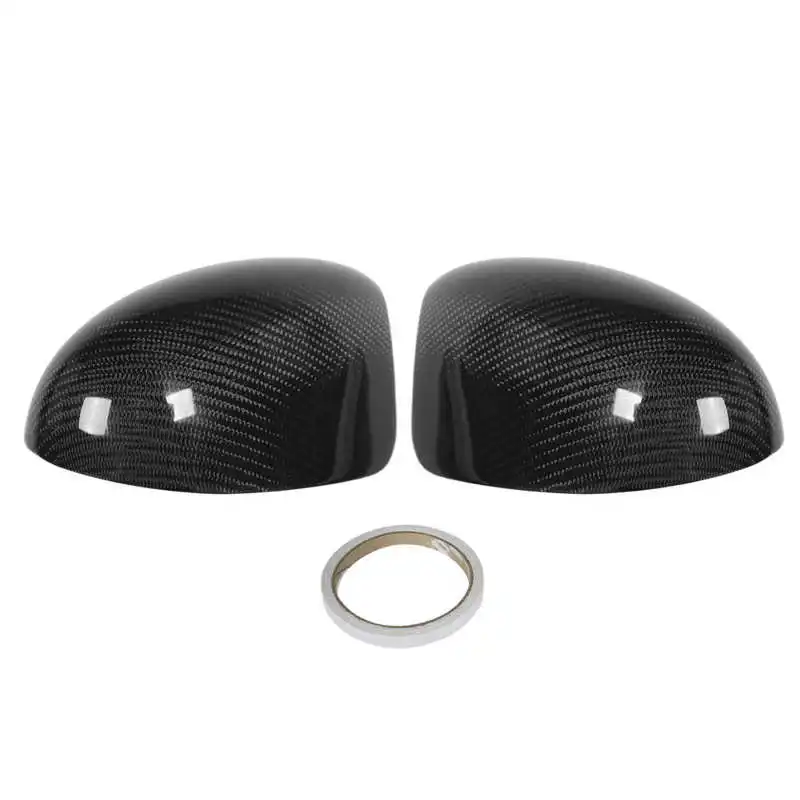 Pair Real Carbon Fiber Rear Wing Mirror Cover Caps Protection Shell Fit ...