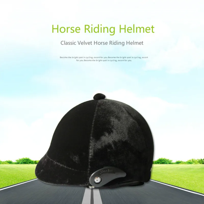 Horse Riding Helmet Classic Velvet Safety Cap Adults and Children ...
