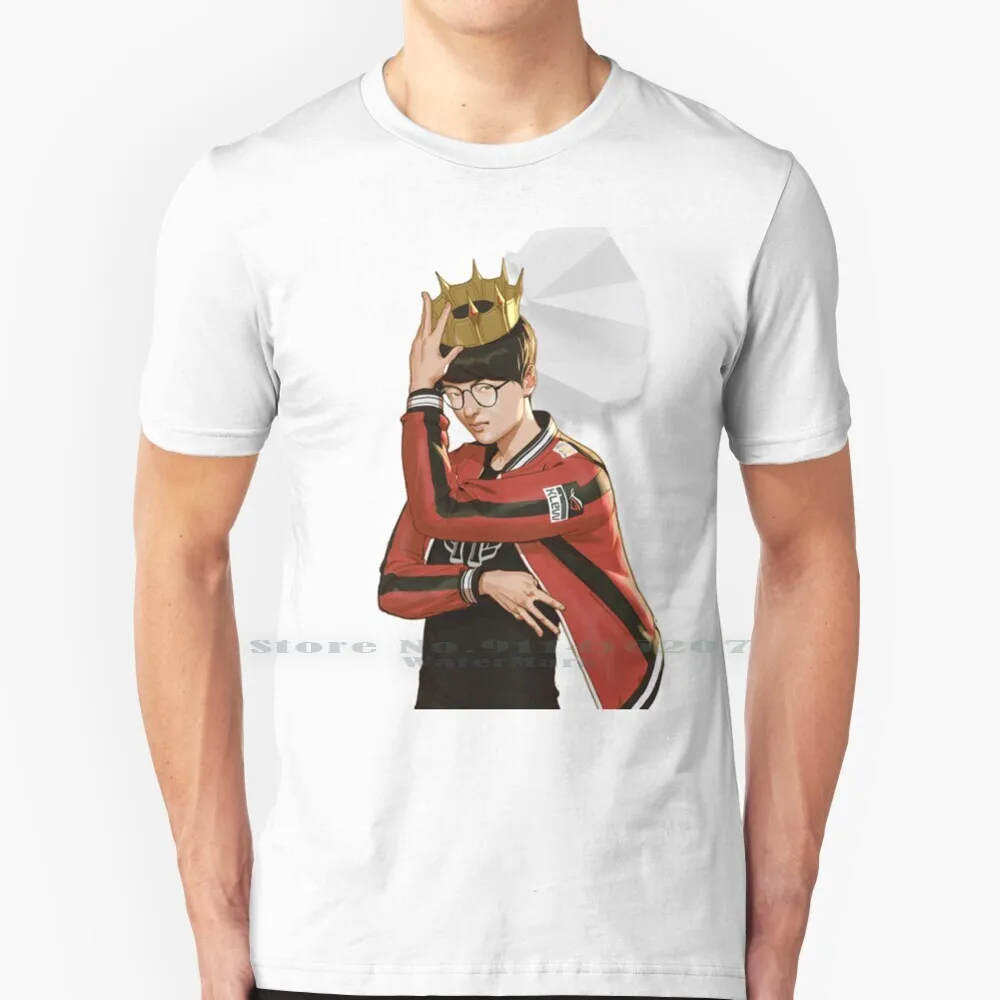 Skt-T1-Faker-The-Crown-Design-100-Cotton-T-Shirt-Skt-T1-Faker-Lck ...