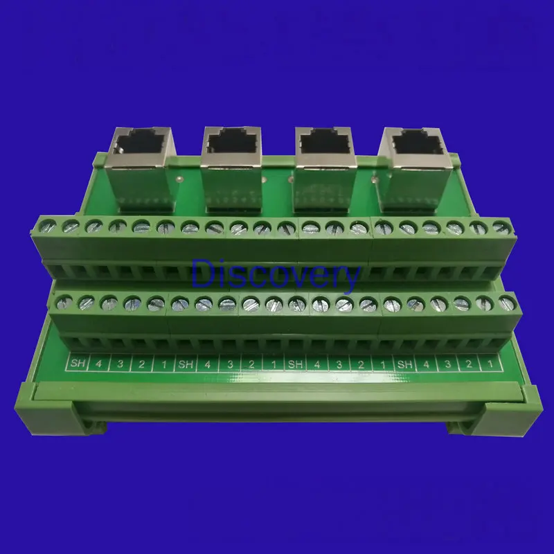 RJ45-Transfer-Terminal-Block-Transfer-Board-4-Network-Port-Transfer ...
