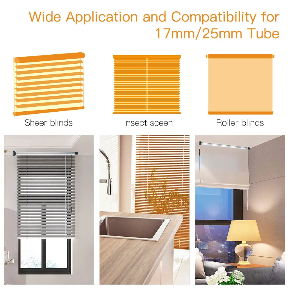 Rideau Motorisé Électrique,moteur de store à rouleau tubulaire ...